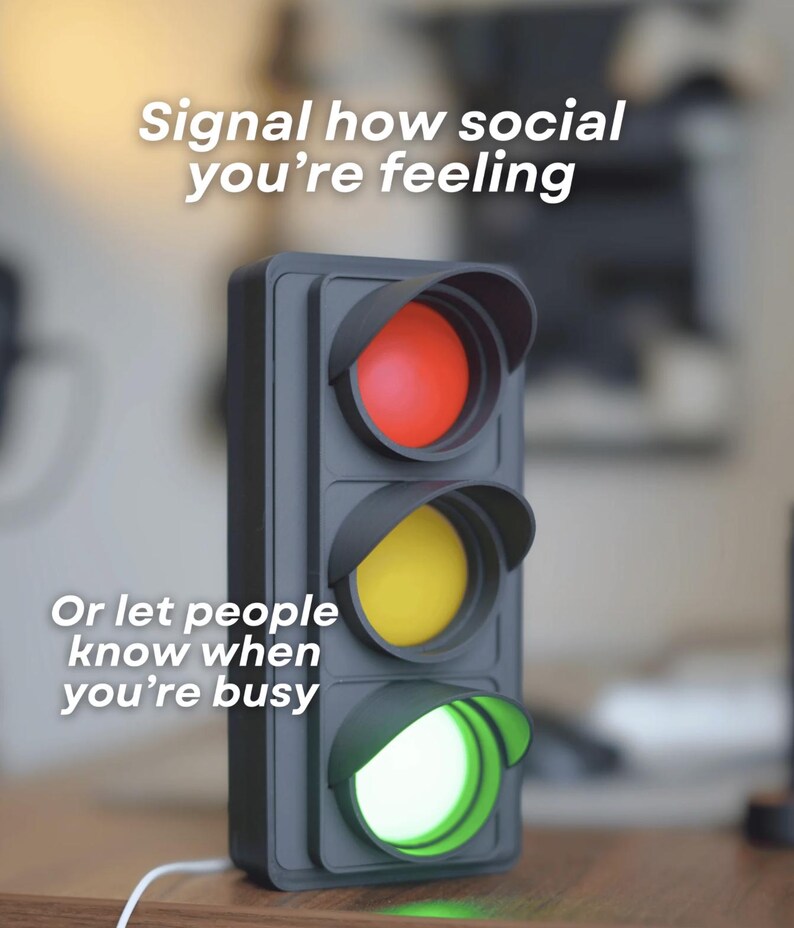 Traffic Light Desk Lamp: USB LED Busy Light - Gaming, Home Office - Etsy