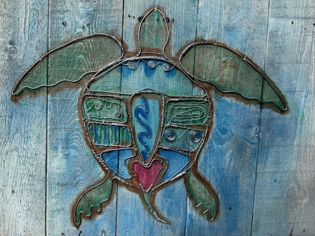 Sea Turtle Wire Wall Art – Nature-inspired Handmade Marine Animal ...
