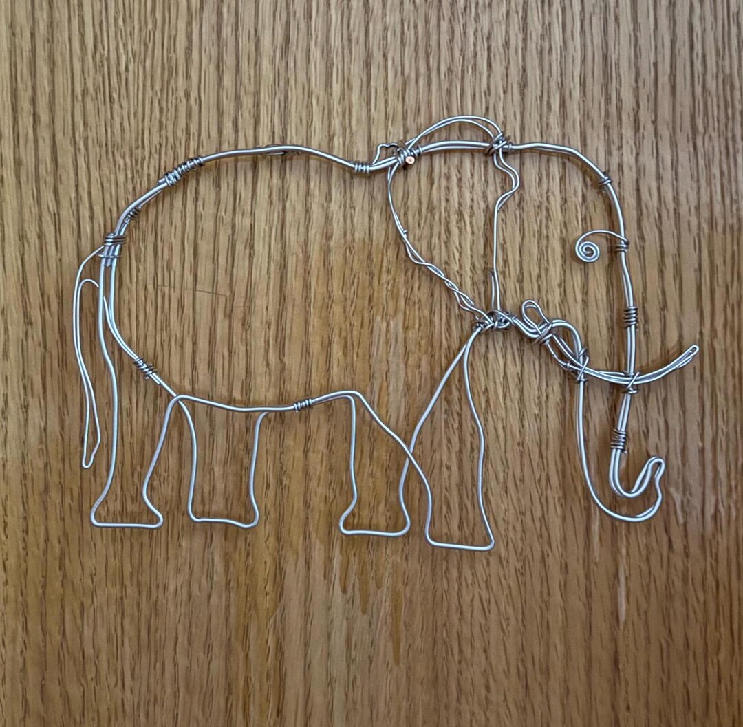 Elephant Wall Art | Wire Wall Art | Elephant Wall Decor | Wall Decor ...