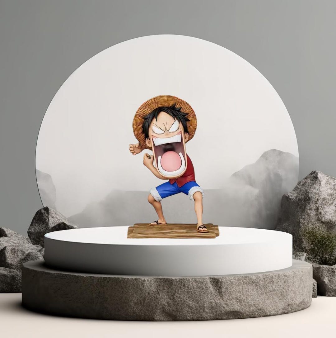 One Piece Monkey D Luffy Roronoa Zoro Sanji Funny Anime Figures Resin ...