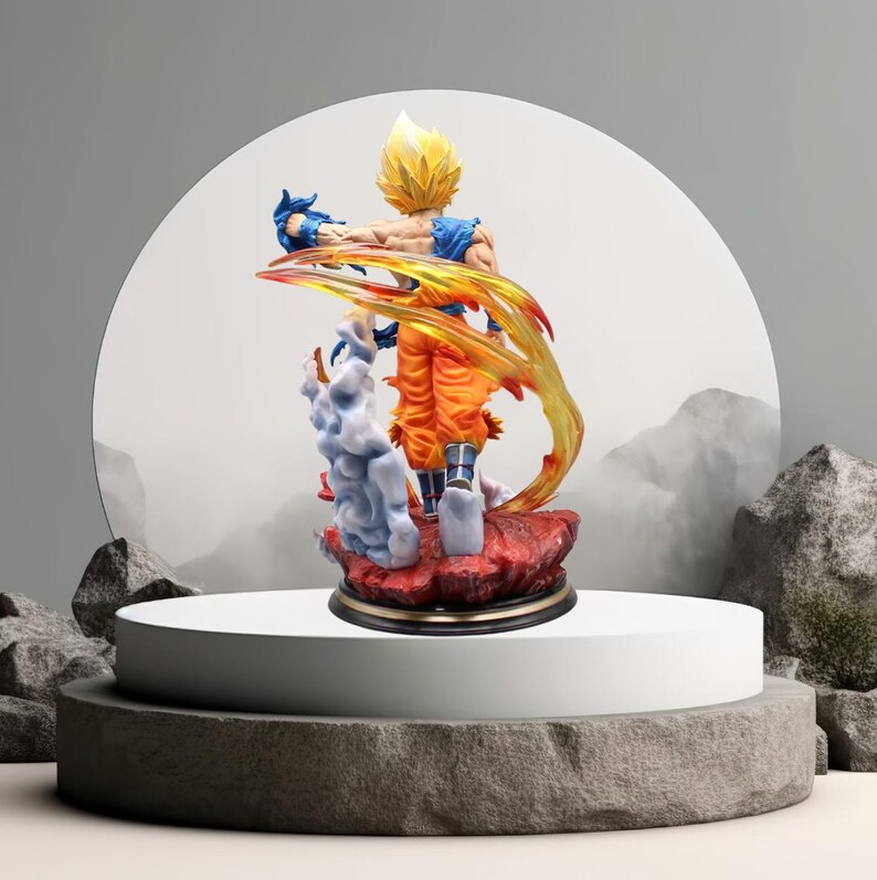 Dragon Ball Son Goku Super Saiyan Anime Figure Resin 3D Printerhandwork ...