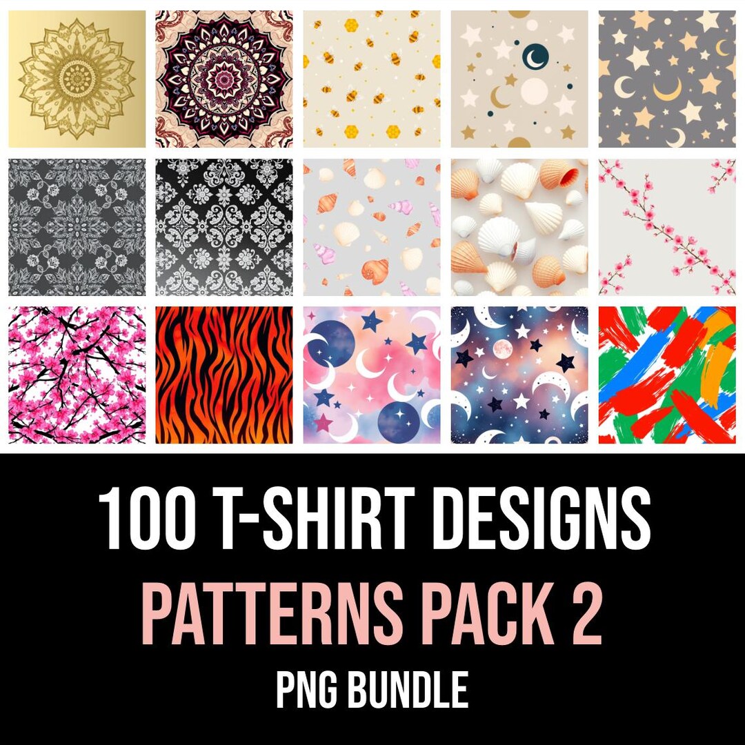 100 "patterns" Theme Pack 2 PNG Bundle – Texture & Seamless Designs ...