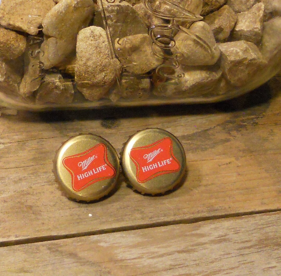 Miller High Life Beer Bottle Cap Cufflinks - Etsy