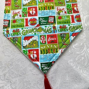 Grinch Christmas Themed Handmade Table Runner, 72x14, Reversible ...