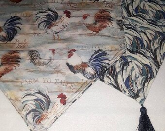 Rooster Table Runner - Etsy