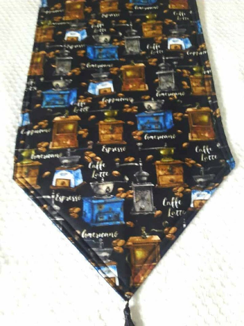 Coffee Themed Handmade Reversible Table Runner 72x14 | Etsy