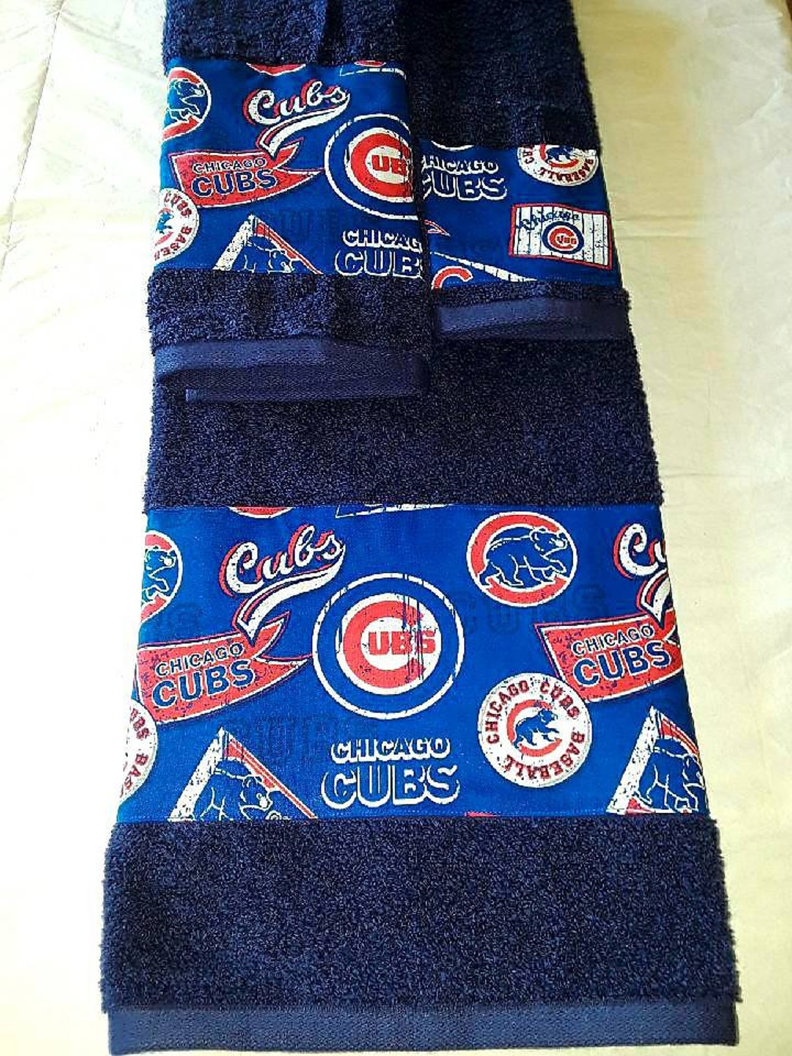 Chicago Cubs MLB 3 Piece Bath Towel Sets - Etsy