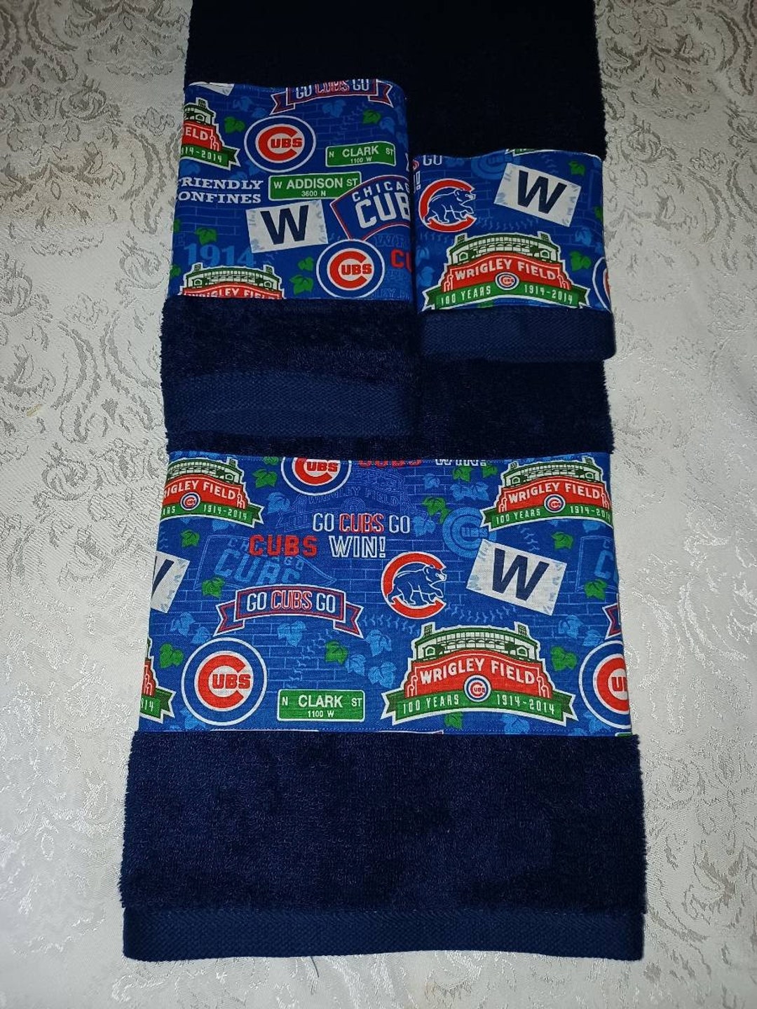 Chicago Cubs MLB 3 Piece Bath Towel Sets - Etsy