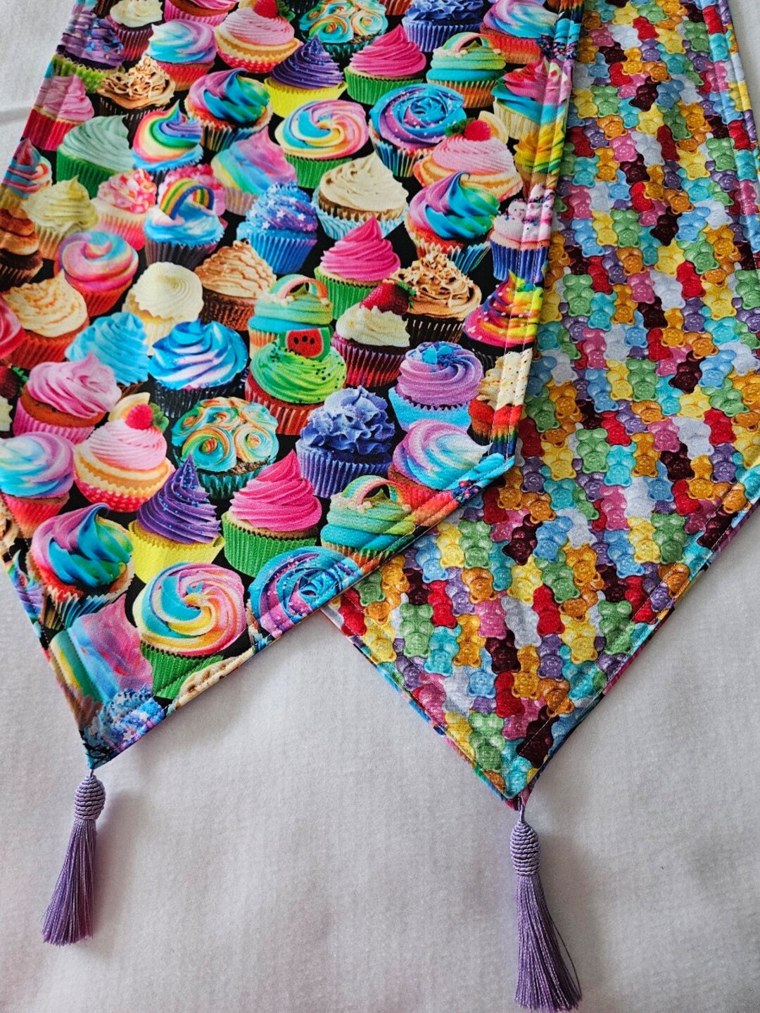 Cupcake/birthday Themed Table Runner 72x14 Reversible and Padded - Etsy