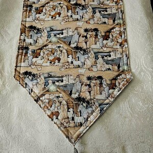 Christmas/nativity Scene Themed Reversible Table Runner 72x14 Handmade ...