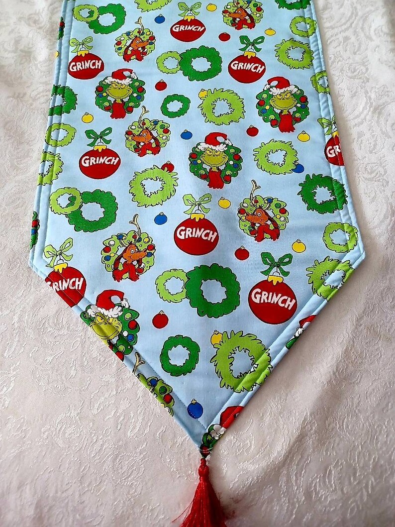 Grinch Christmas Themed Handmade Table Runner 72x14 - Etsy