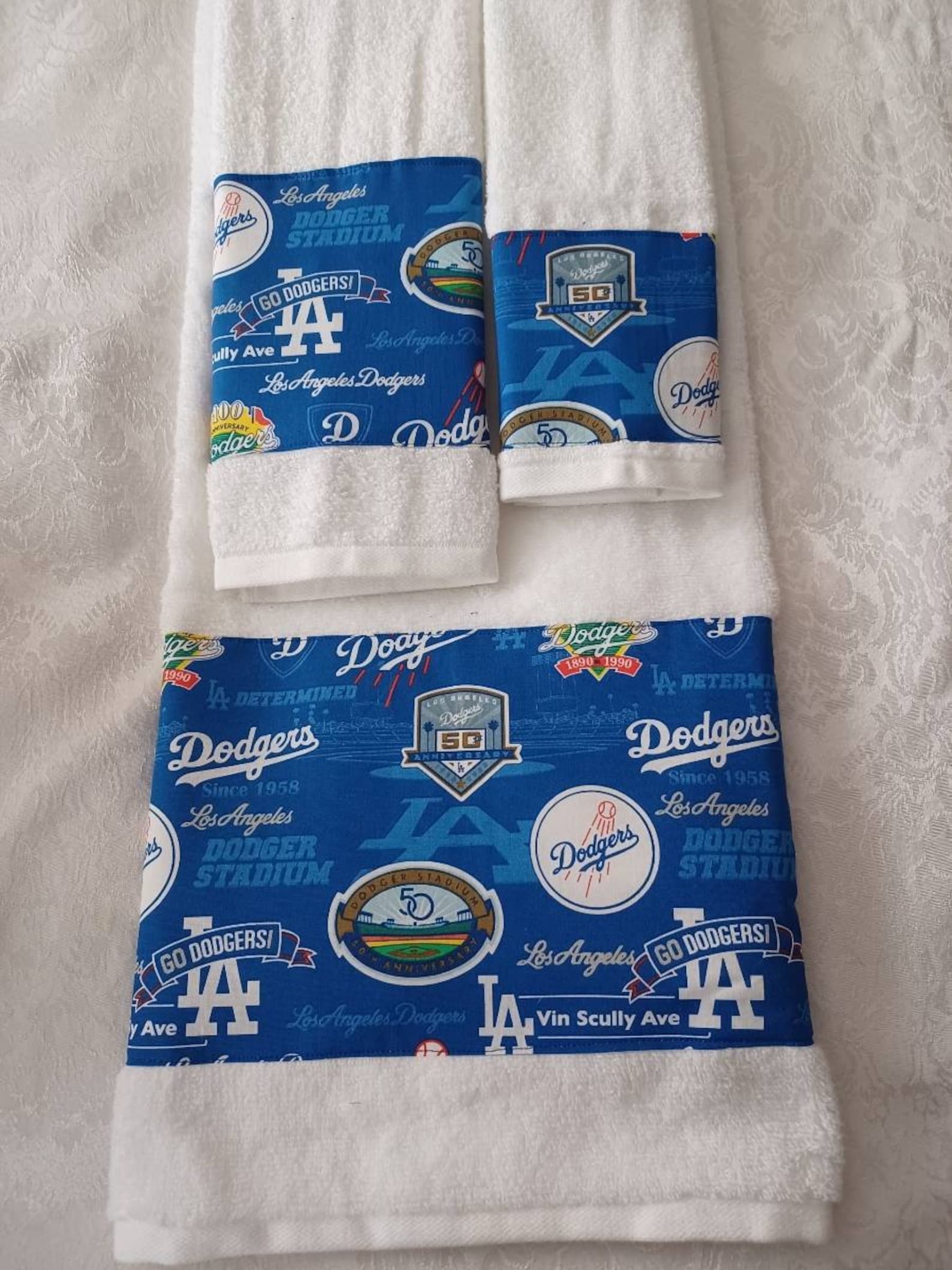 Los Angeles Dodgers 3 Piece Bath Towel Sets All Teams Available - Etsy