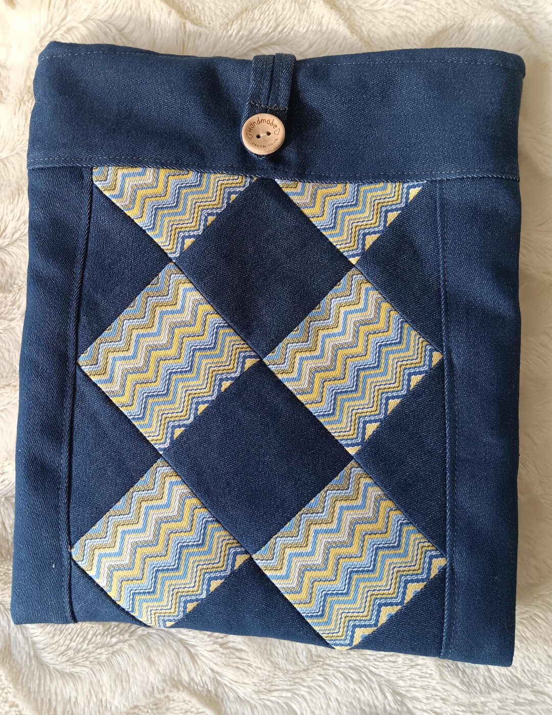 Handmade Tablet Case. Denim Tablet Case. Book Protective Case. Travel ...