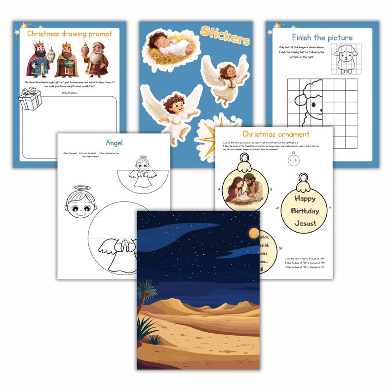 Nativity Christmas Activity Pages Christian Christmas Activities ...