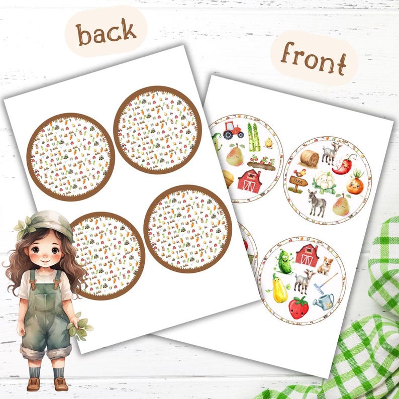 Farm Spot It|double Game|farm Seek It| Family Game| Party Game|farm ...