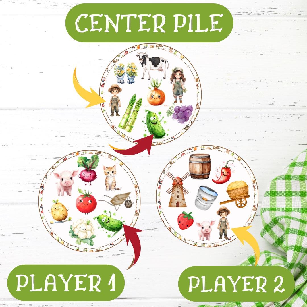 Farm Spot It|double Game|farm Seek It| Family Game| Party Game|farm ...