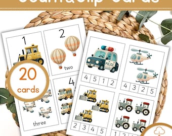 Polar Animals Count and Clip Cards, 1 to 10 Counting, Activity for Kids ...