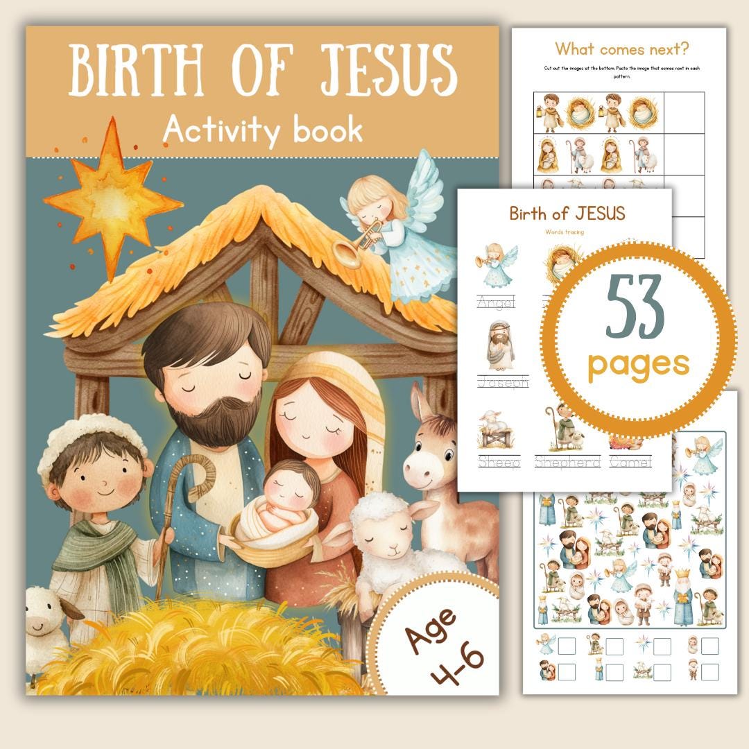 Nativity Christmas Activity Pages Christian Christmas Activities ...