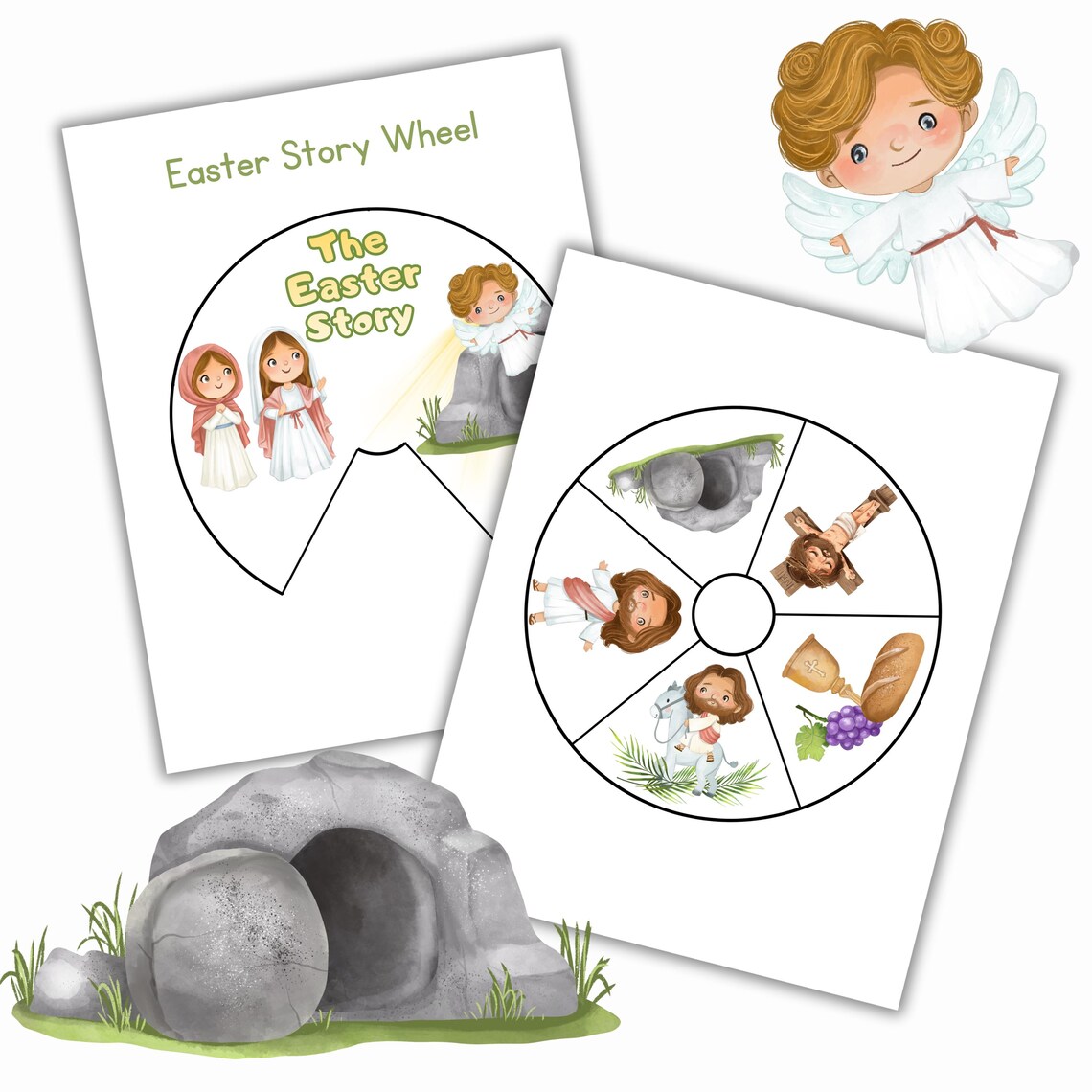 The Easter Story Activity Book for Kids | Christian Easter Worksheets ...