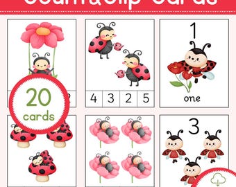Princess Count and Clip Cards, 1 to 10 Counting, Activity for Kids ...