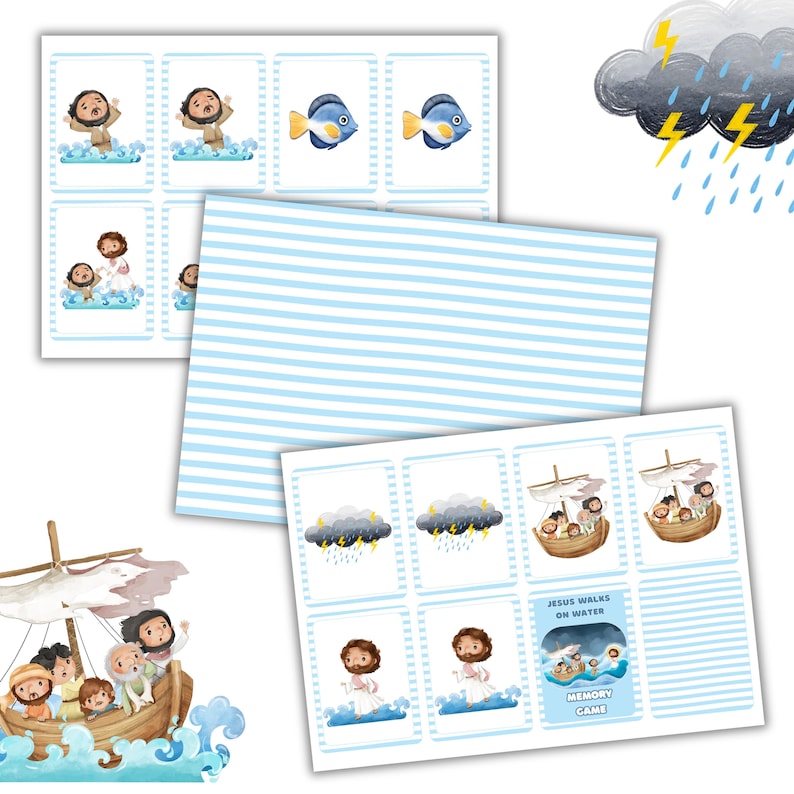 Jesus Walks on Water Activities for Kids | Bible Lesson Printable ...