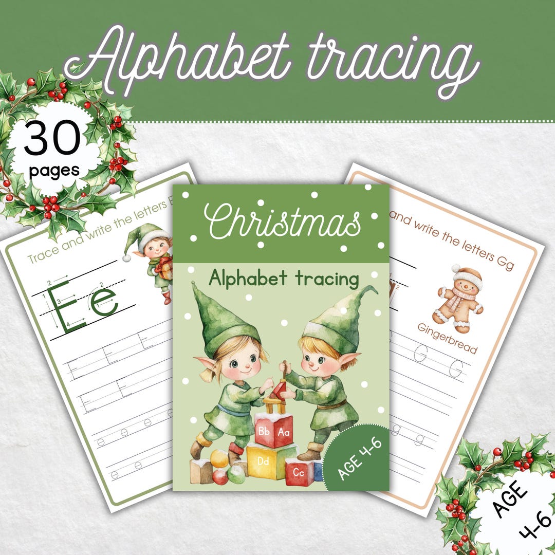 Alphabet Tracing Workbook Printable ABC Handwriting Practice for Kids ...