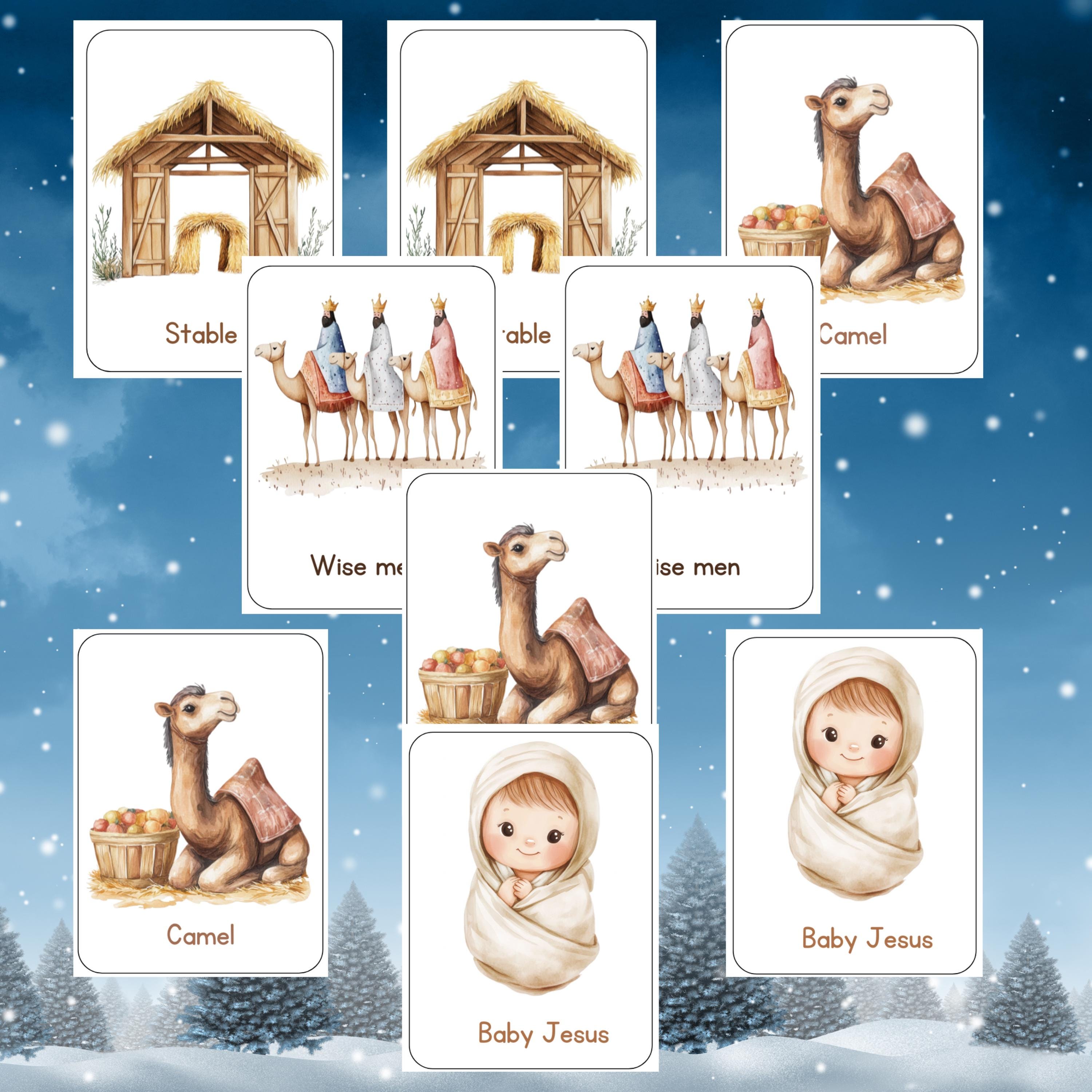 The Birth of Jesus Memory Game Nativity Game Bible Lessons for Kids ...