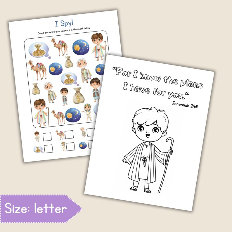 Joseph Activity Pack | Bible Story Activities for Kids | Joseph and His ...
