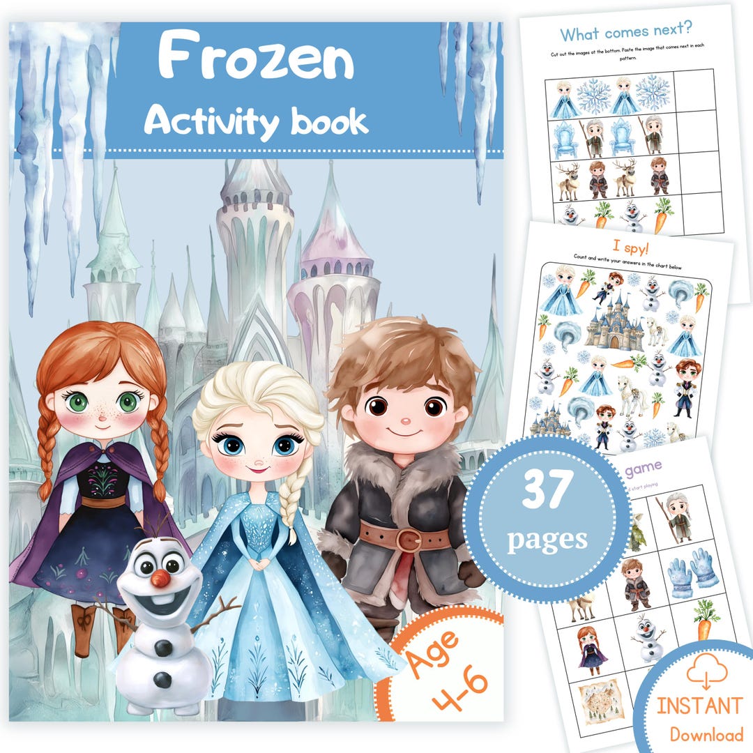 Frozen Activity Book |winter Princess Busy Book| Snow Adventure ...