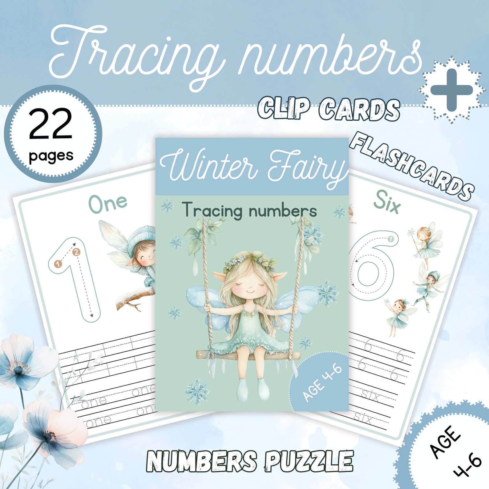 10 Number Tracing Worksheets, Tradable Numbers, Printable Numbers, Kids ...