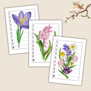 Spring Flowers Number Puzzle|numbers Sequence|preschool Counting ...