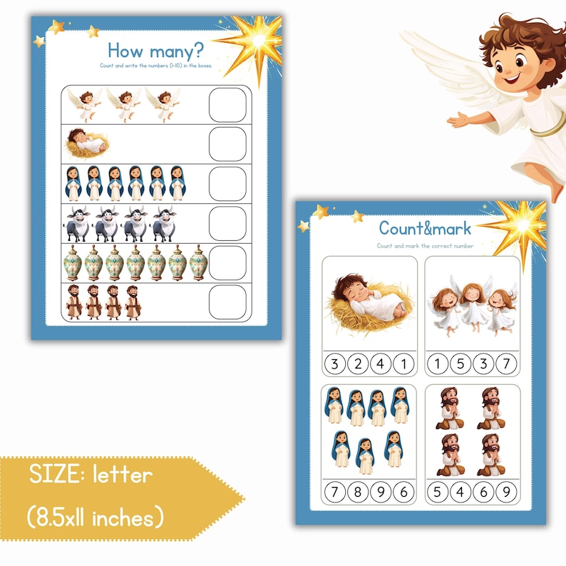 Nativity Activity Book, Christian Christmas Printable (PDF Download) - Etsy
