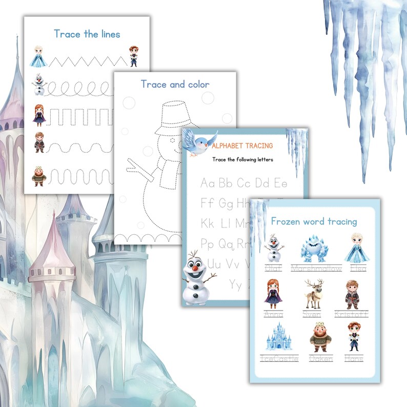 Frozen Activity Book |winter Princess Busy Book| Snow Adventure ...