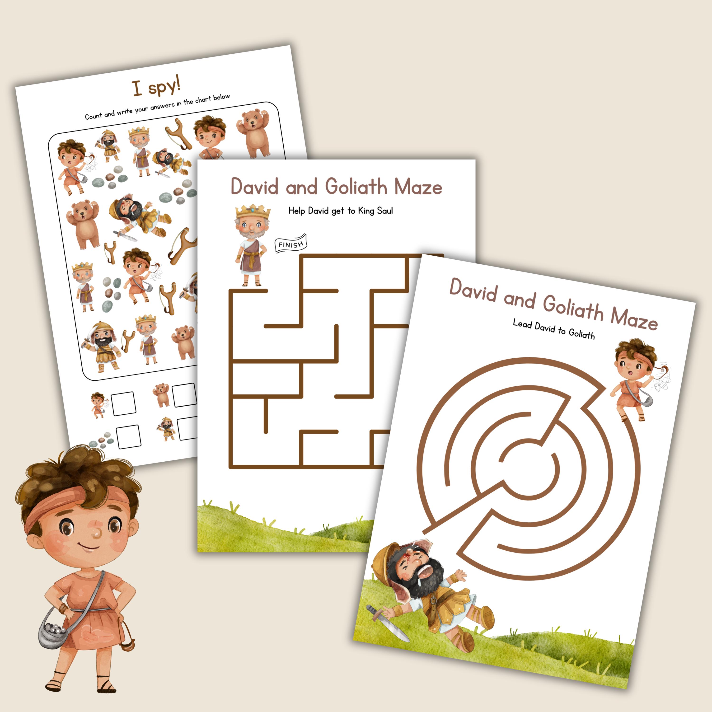 Bible Busy Book Bundle – Activity Packs for Kids: David, Jonah, Noah ...
