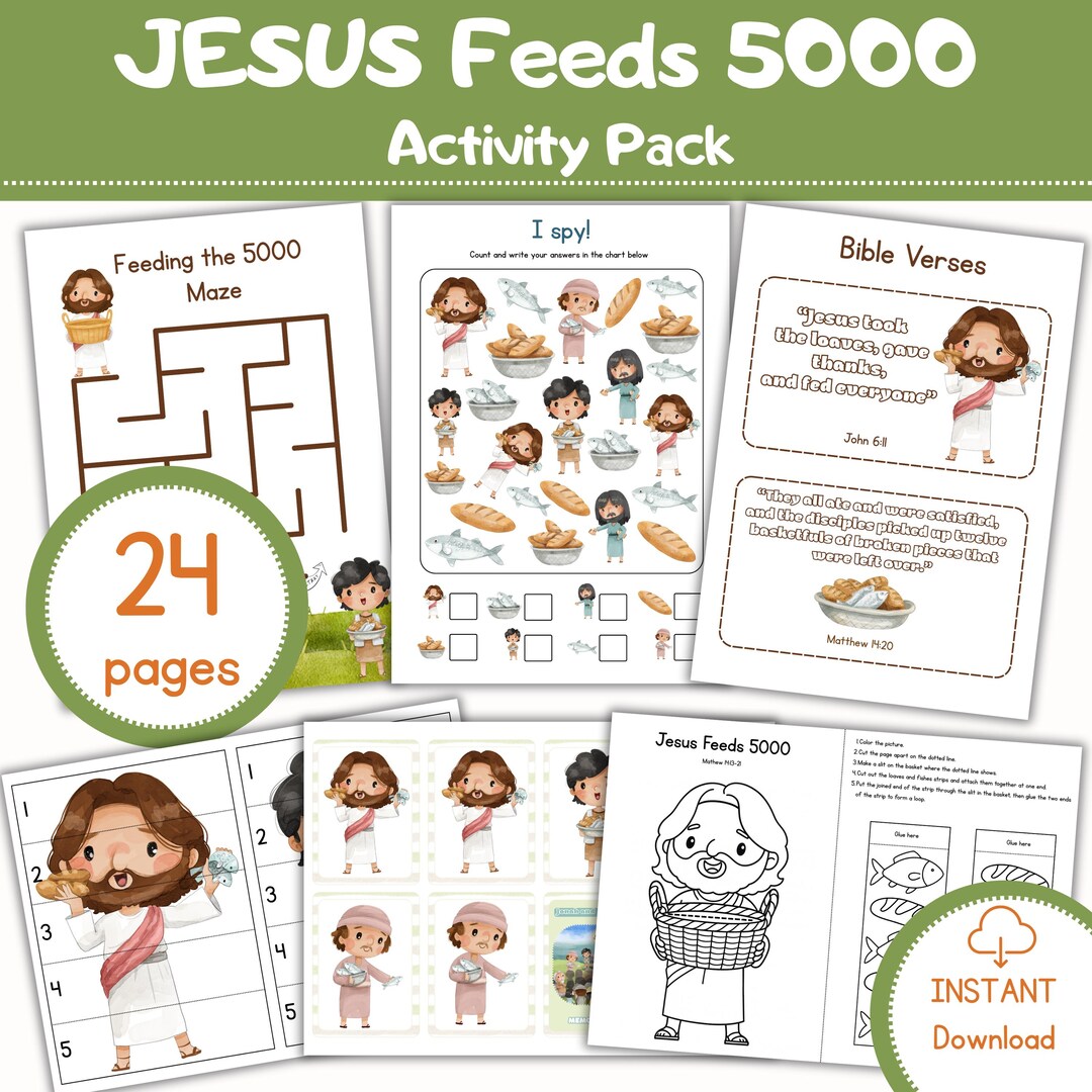 Feeding the 5000 Activity Book: Sunday School Lessons (digital Download ...