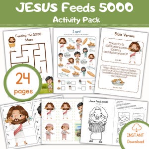 Feeding the 5000 Activity Book: Sunday School Lessons (digital Download ...