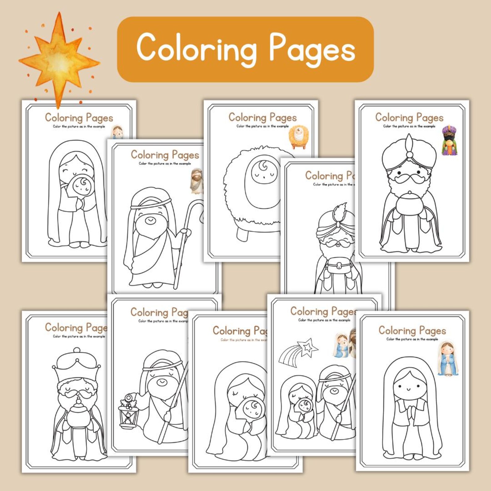 Nativity Christmas Activity Pages Christian Christmas Activities ...