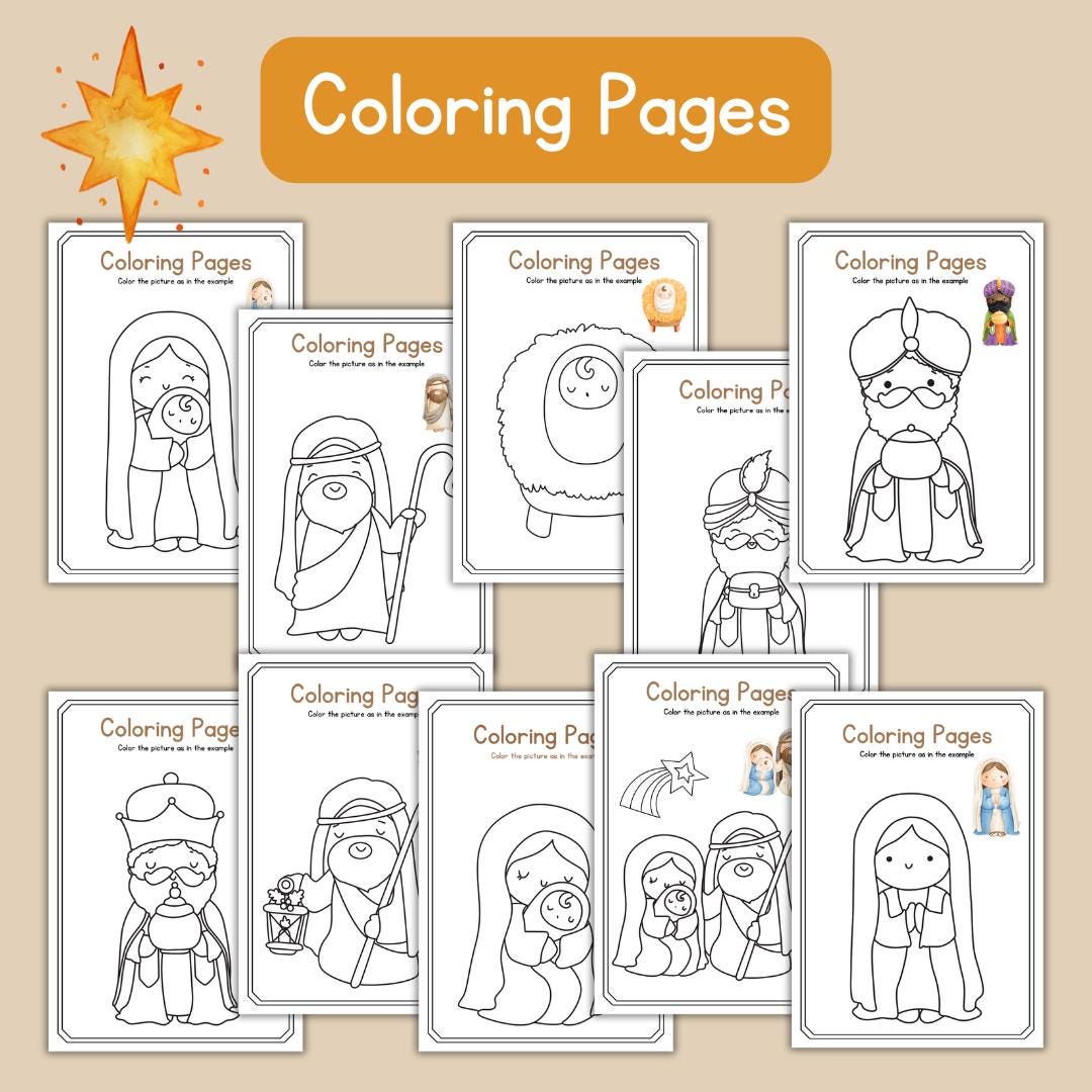 Nativity Christmas Activity Pages Christian Christmas Activities ...