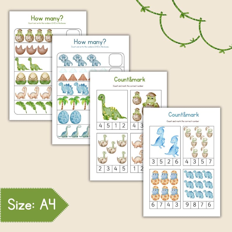 Dinosaurs Activity Pages Dino Activities Printable Dinosaurs Busy Book ...