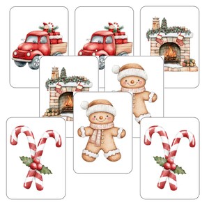 Christmas Memory Game Matching Activity for Kids Toddlers Preschool ...