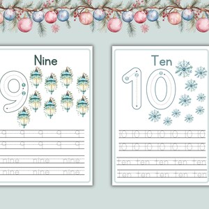 10 Number Tracing Worksheets, Tradable Numbers, Printable Numbers, Kids ...