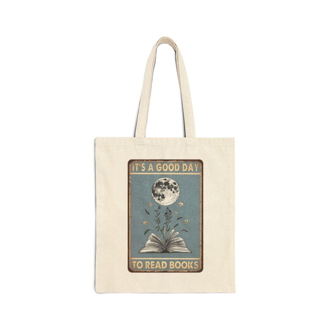 Vintage Book Club Era Cotton Canvas Tote Bag, Literature Lover Gift ...
