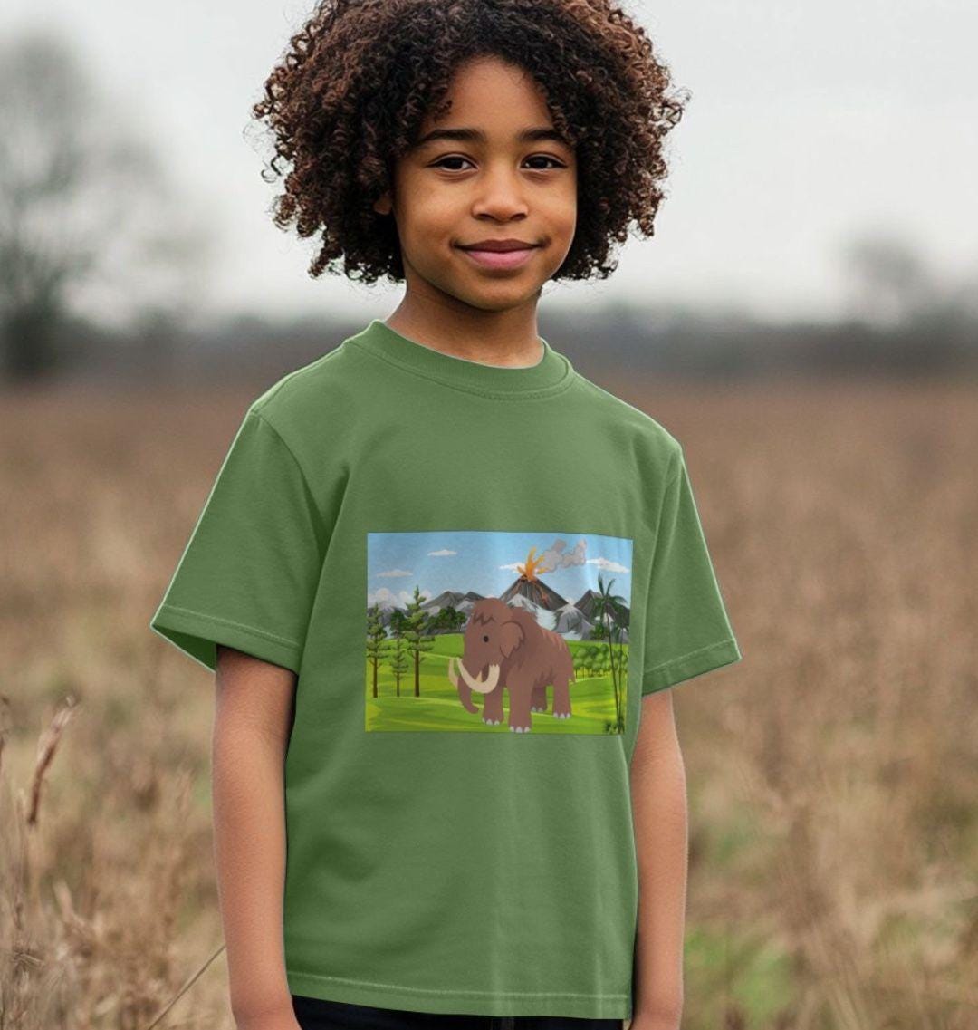 Woolly Mammoth T-shirt, Organic Cotton Mammoth Top - Etsy