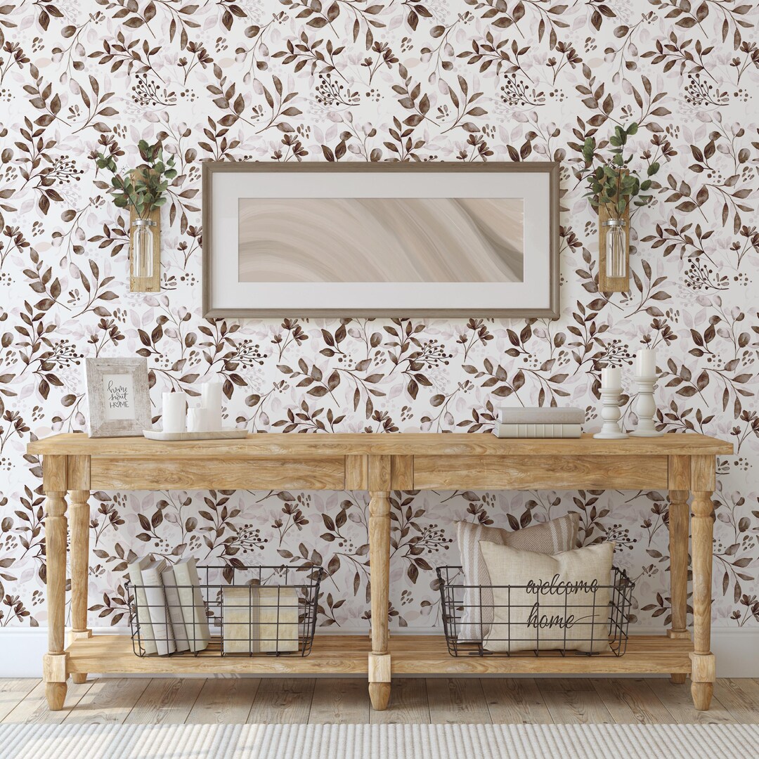 Autumn Maple Leaf Removable Wallpaper: Farmhouse Decor - Etsy