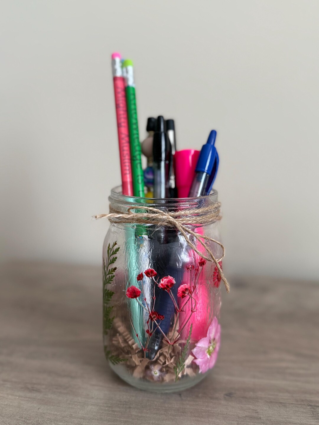 Handmade Flower Pen Holder - Etsy