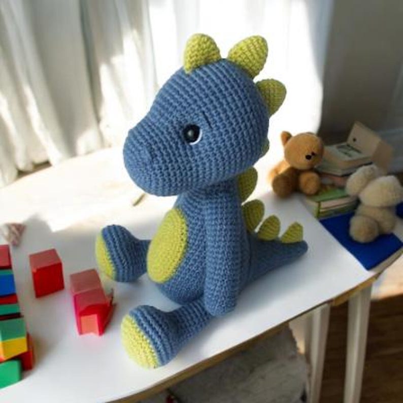 Amigurumi Dinosaur, Handmade Dinosaur, Crochet Dinosaur, Cute Dinosaur ...