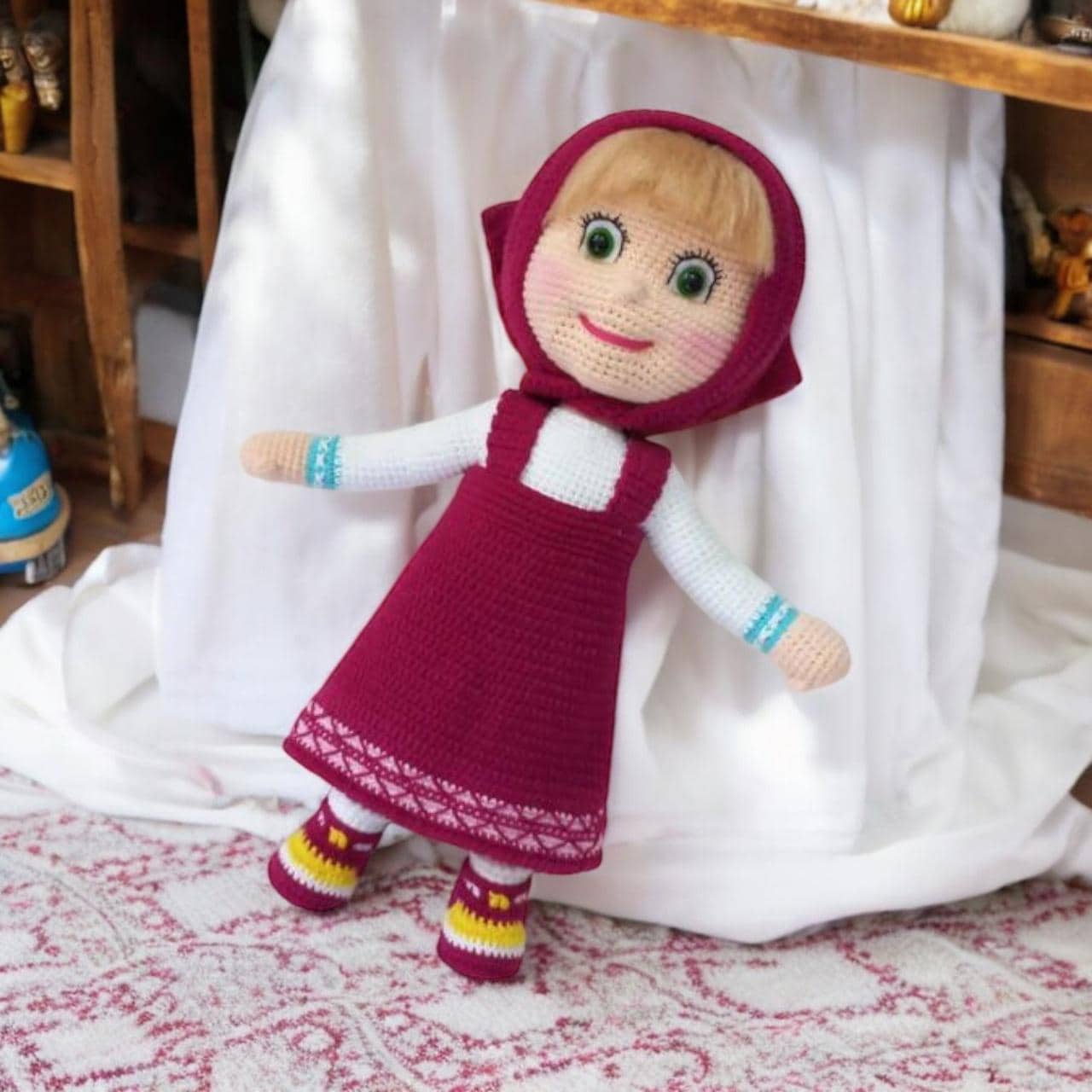 Masha Amigurumi, Handmade Masha Doll, Masha Toy, Amigurumi Character ...