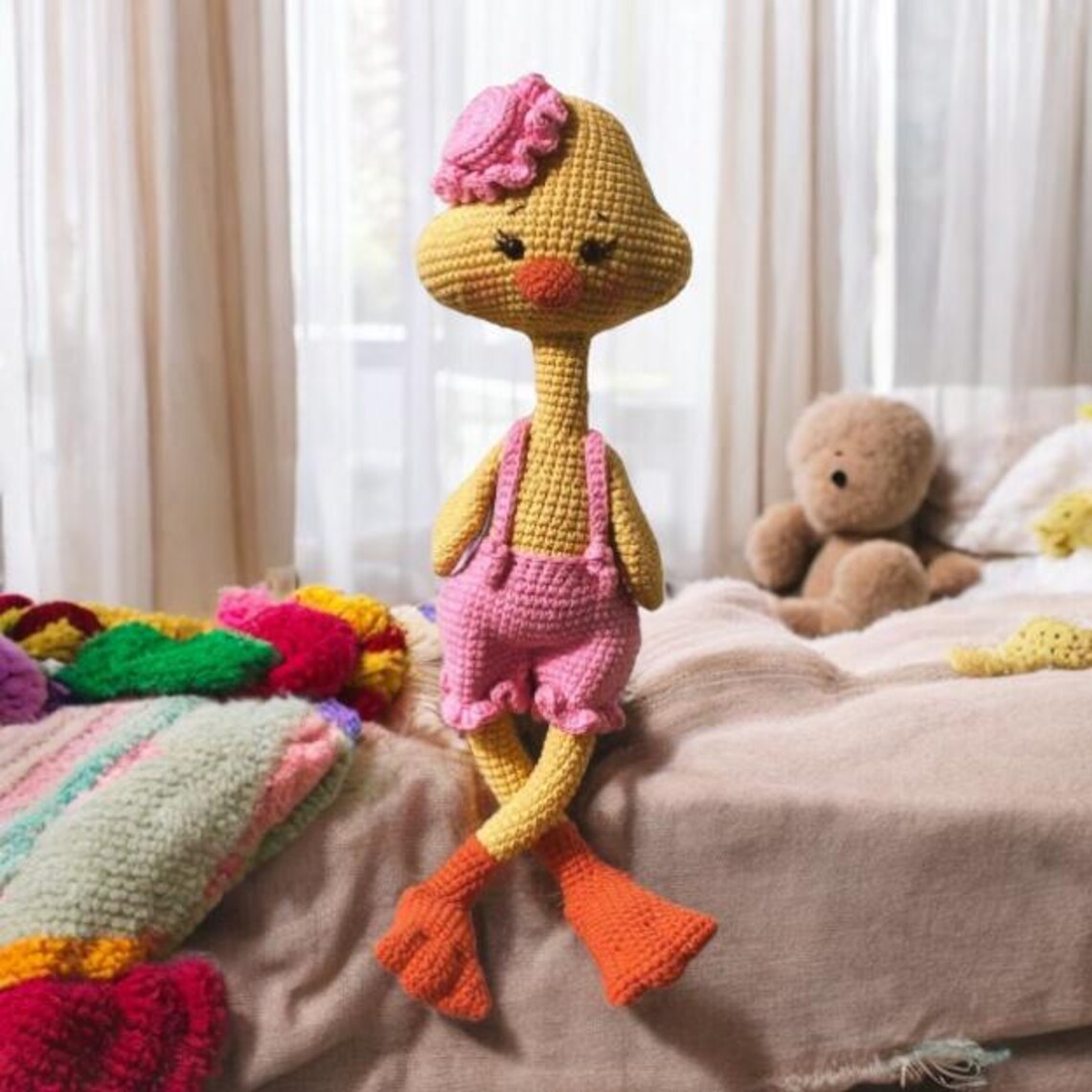 Amigurumi Duck, Handmade Toy, Crochet Duck, Soft Toy, Baby Gift, Cute ...