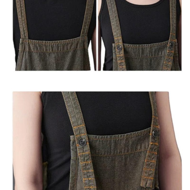 Denim Overall Latzhose, Denim Palazzo Romper, plus Größe Playsuit, geblümten Overall, Jumpsuit ...