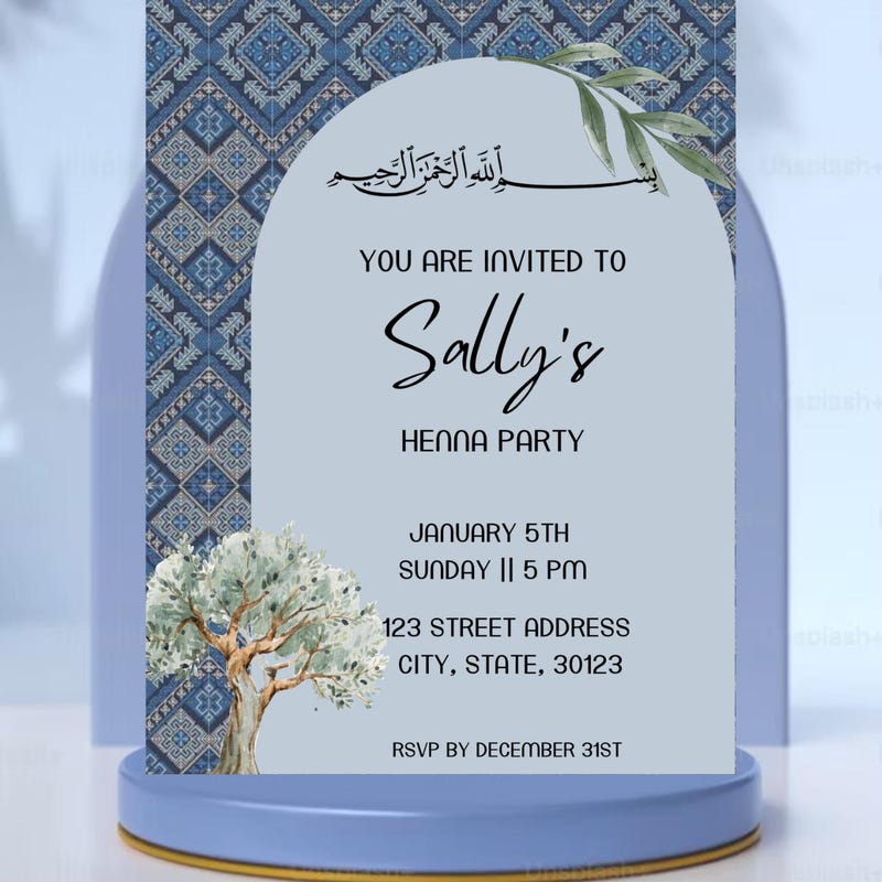 Arabic Henna Invitations - Etsy